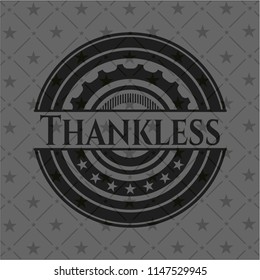 Thankless Realistic Black Emblem Stock Vector (Royalty Free) 1147529945 ...