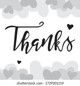 Thanks Hand Drawing Lettering Concept Stock Vector (Royalty Free ...
