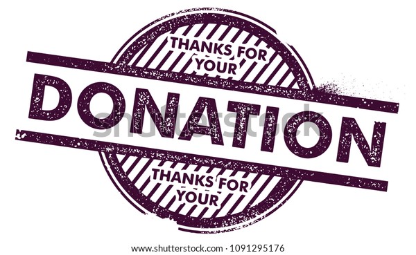 Thanks Your Donation Stamp Stock Vector (Royalty Free) 1091295176 ...