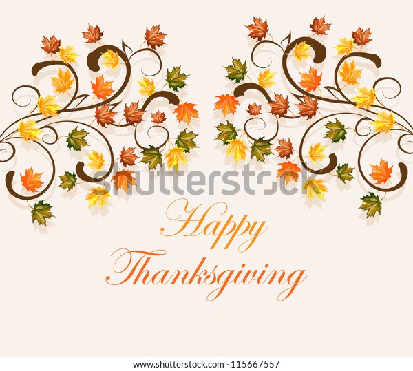 Thanksgiving Design Stock Vector (Royalty Free) 115667557 | Shutterstock