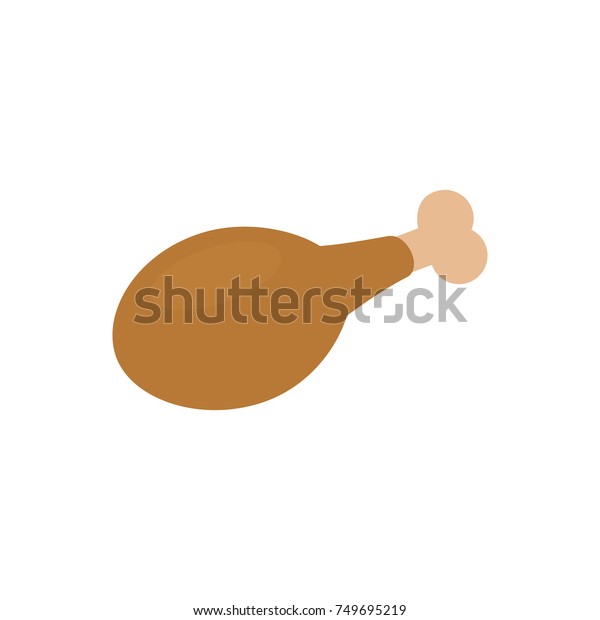 Thanksgiving Turkey Leg Vector Illustration Flat Stock Vector (Royalty ...
