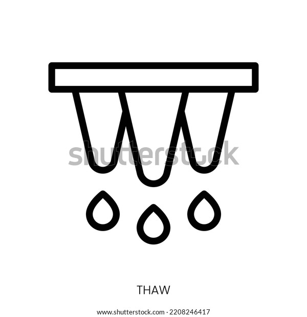 Thaw Icon Line Art Style Design Stock Vector (Royalty Free) 2208246417 ...