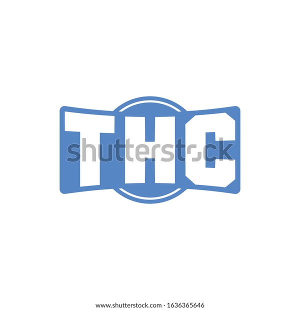 Thc Badge Logotype Logo Vector Template Stock Vector (Royalty Free ...