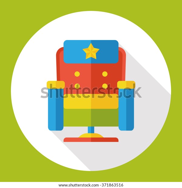 Theater Chairs Flat Icon Stock Vector (Royalty Free) 371863516 ...
