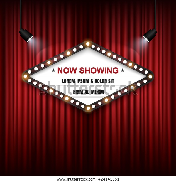 Theater Cinema Sign Vector Illustration Stock Vector (Royalty Free ...