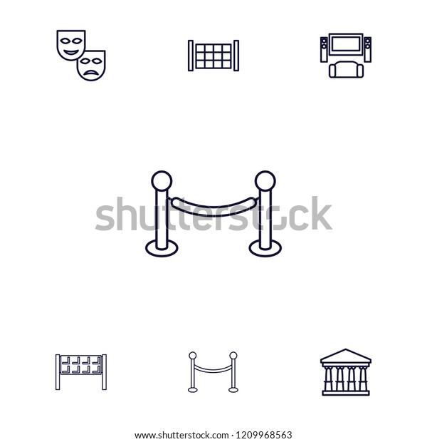Theater Icon Collection 7 Theater Outline Stock Vector (Royalty Free ...