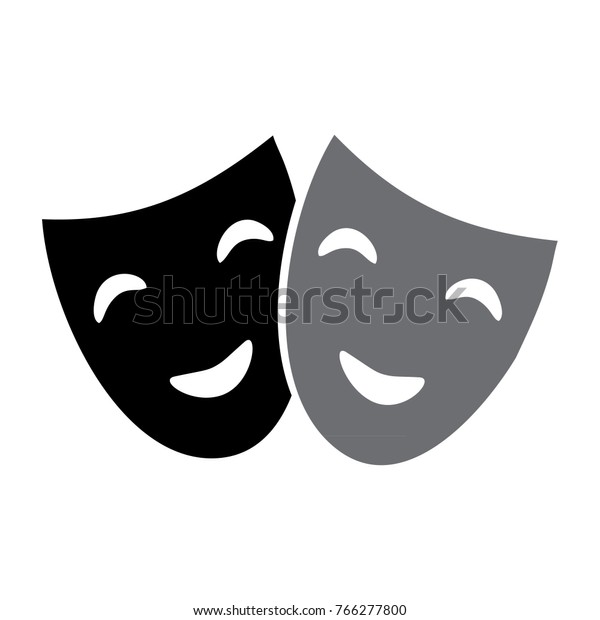 Theater Mask Logo Stock Vector (Royalty Free) 766277800