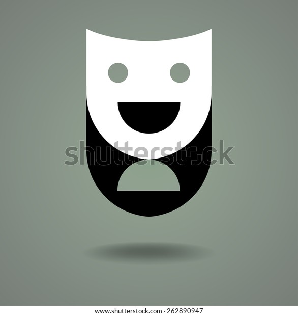 Theater Masks Logo Design Stock Vector (Royalty Free) 262890947 ...