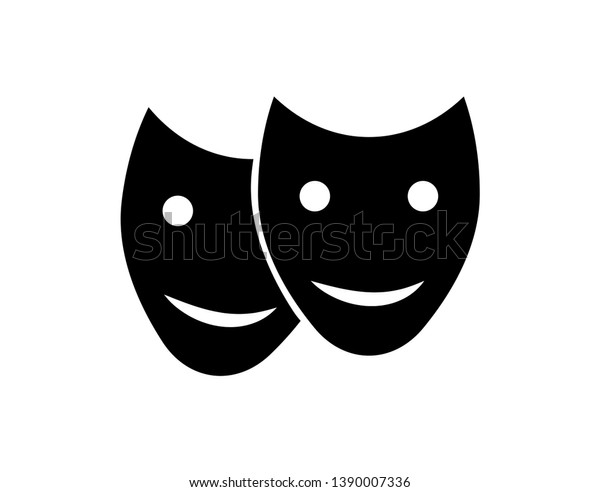 Theater Masks Vector Art Vector Stock Vector (Royalty Free) 1390007336 ...