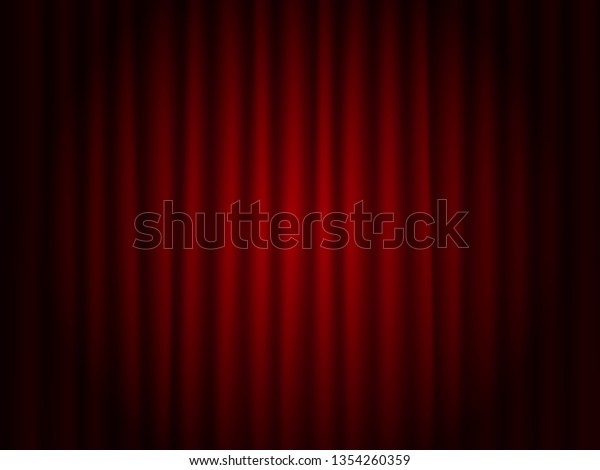 Theater Red Drape Background Theatre Scene Stock Vector (Royalty Free ...