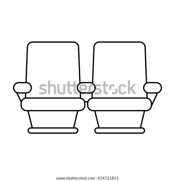 Theater Seats Icon Image Stock Vector (Royalty Free) 654721855 ...