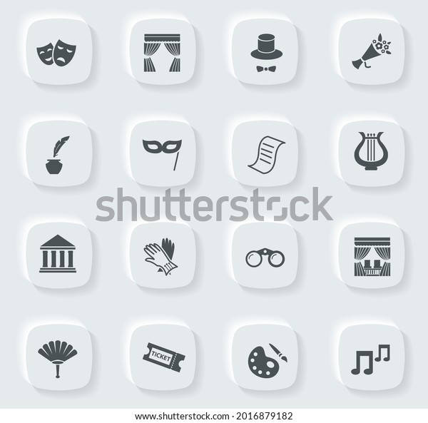 Theater Symbol Web Icons Stock Vector (Royalty Free) 2016879182 ...