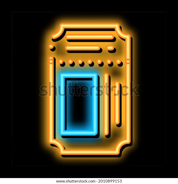 Theater Ticket Neon Light Sign Vector Stock Vector (Royalty Free ...