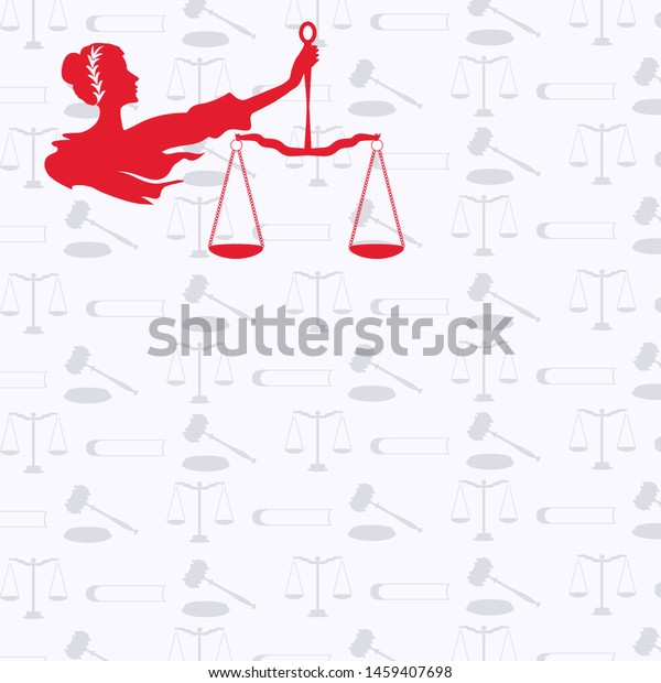 Themis Goddess Icon Red Background Light Stock Vector (Royalty Free ...