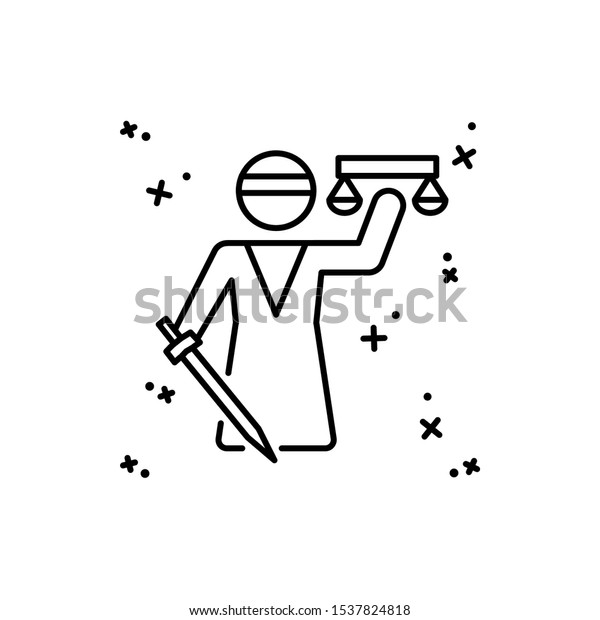 Themis Icon Simple Line Outline Vector Stock Vector (Royalty Free ...