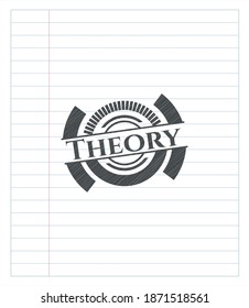 Theory Emblem Drawn Pencil Vector Illustration Stock Vector (Royalty ...