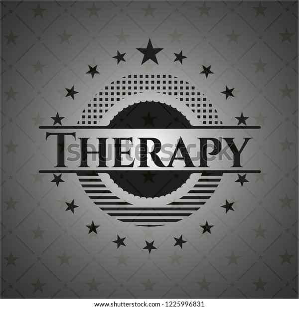 Therapy Realistic Black Emblem Stock Vector (Royalty Free) 1225996831 ...
