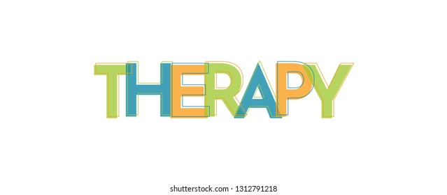 Therapy Word Concept Therapy Use Cover: vector de stock (libre de ...