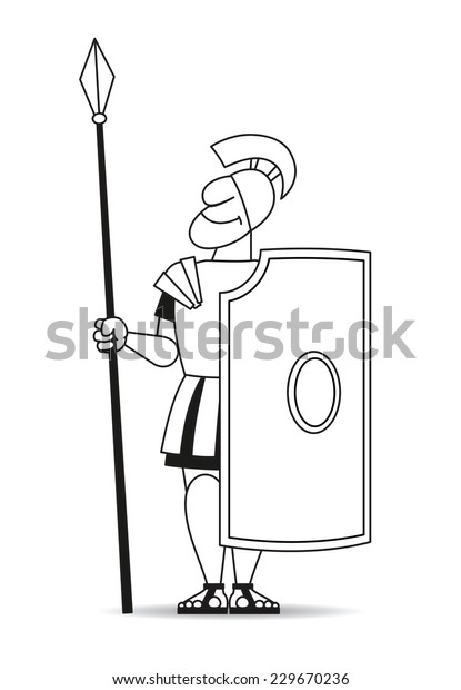 There Ancient Warrior Armor Pike Shield Stock Vector (Royalty Free ...