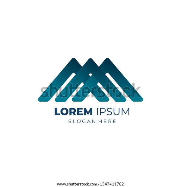 There Arrow Triangle Logo Modern Gradient Stock Vector (Royalty Free ...