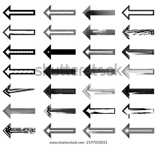 There Multiple Arrow Symbols Figure Straight Stock Vector (Royalty Free ...