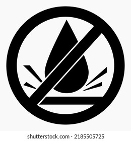 There No Drop Water Protection Icon Stock Vector (Royalty Free ...