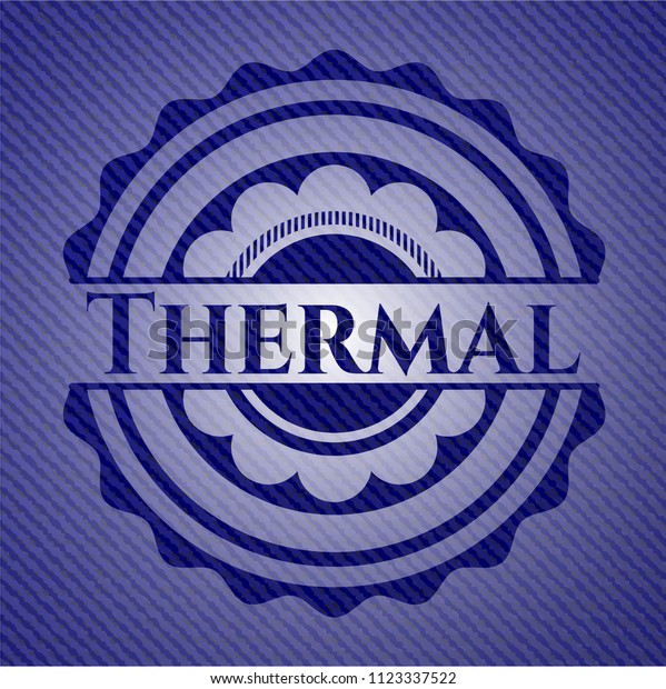 Thermal Emblem Jean Texture Stock Vector (Royalty Free) 1123337522 ...