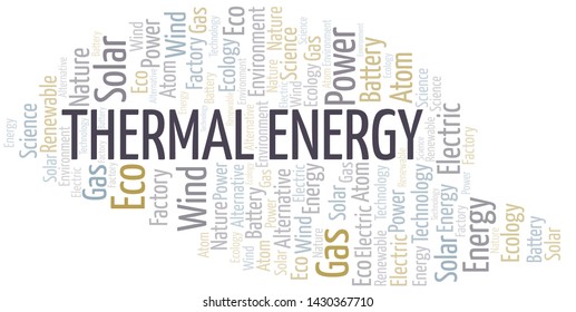 Thermal Energy Word Cloud Wordcloud Made Stock Vector (Royalty Free ...