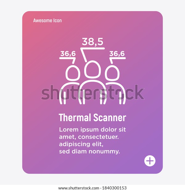 Thermal Scan Temperature Peoples Group Detection: เวกเตอร์สต็อก (ปลอด ...
