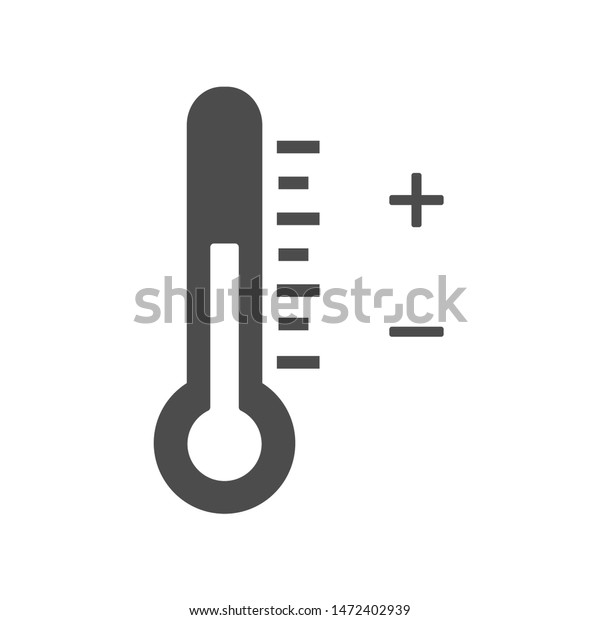 Thermemeter Vector Symbol Icon Temperature Measuring Stock Vector ...