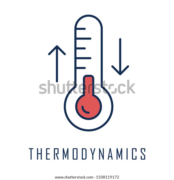 Thermodynamics Color Icon Temperature Fluctuations Thermal Stock Vector ...