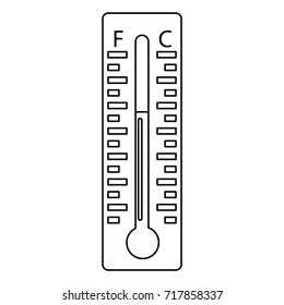 Vertical Thermometer Scale Markup Glass Tube Stock Vector (Royalty Free ...