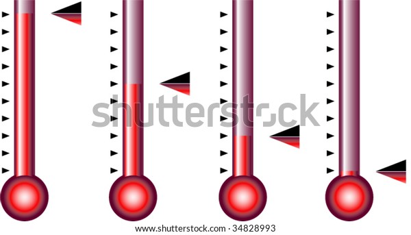 Thermometer Barometer Arrows Pointing Stock Vector (Royalty Free ...
