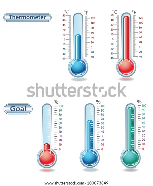 Thermometer Graph Achievements Stock Vector (Royalty Free) 100073849 ...