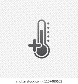 Thermometer Above Zero Temperature Flat Icon Stock Vector (Royalty Free ...