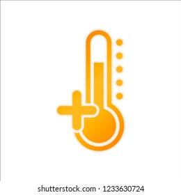 Thermometer Hot Above Zero Temperature Isolated Stock Vector (Royalty ...