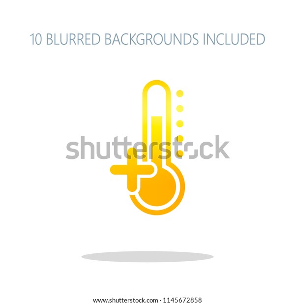 Thermometer Hot Above Zero Temperature Colorful Stock Vector (Royalty ...