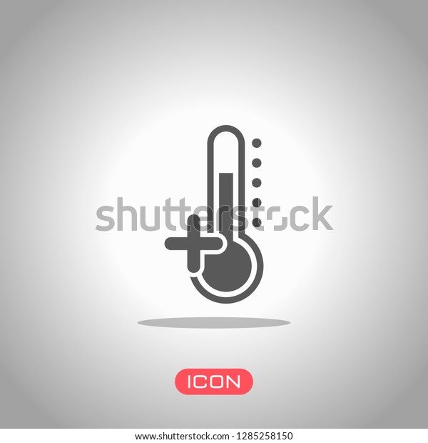 Thermometer Hot Above Zero Temperature Icon Stock Vector (Royalty Free ...