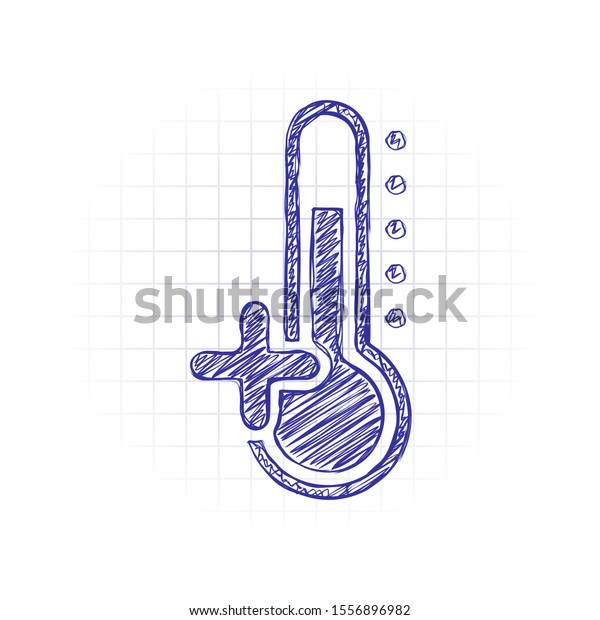 Thermometer Hot Above Zero Temperature Hand Stock Vector (Royalty Free ...