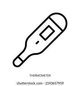 Thermometer Icon Line Art Style Design Stock Vector (Royalty Free ...