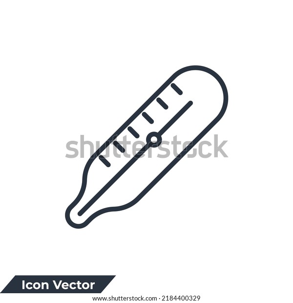 Thermometer Icon Logo Vector Illustration Measurement Stock Vector ...