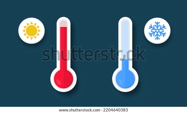 Thermometer Icon Temperature Symbol Thermometers Graphic Stock Vector ...