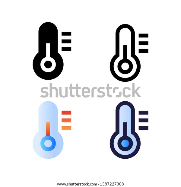 Thermometer Logo Icon Design Four Style Stock Vector (Royalty Free ...