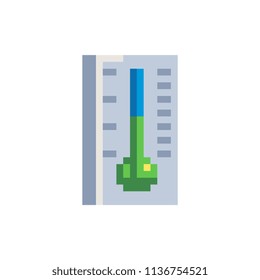 Thermometer Pixel Art Icon Isolated Vector Stock Vector (Royalty Free ...