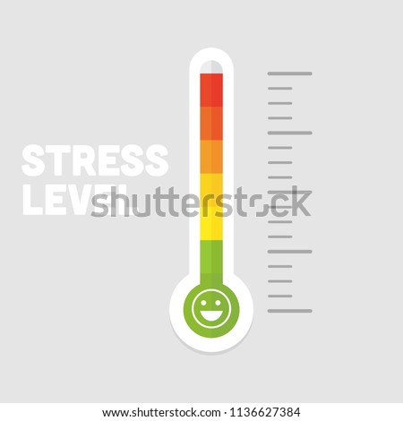 Thermometer Stress Level Scale Emotions Stock Vector (Royalty Free ...