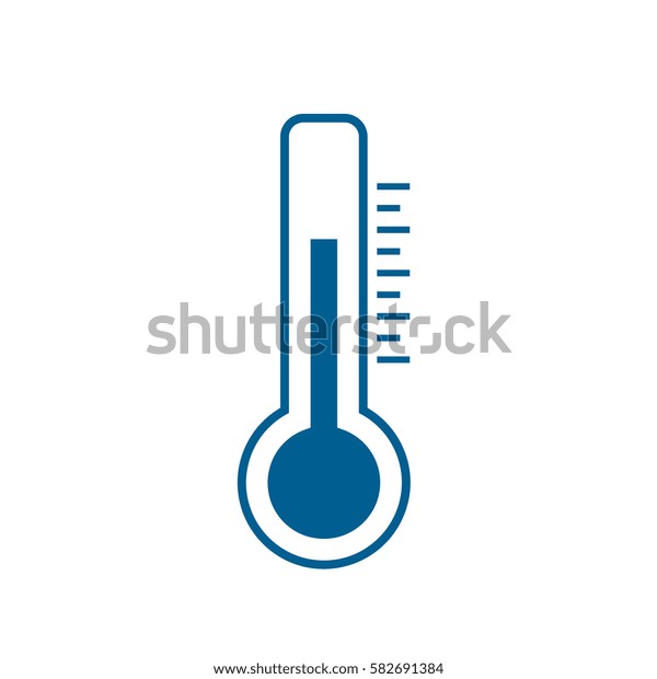 Thermometer Vector Pictogram On White Background Stock Vector (Royalty ...