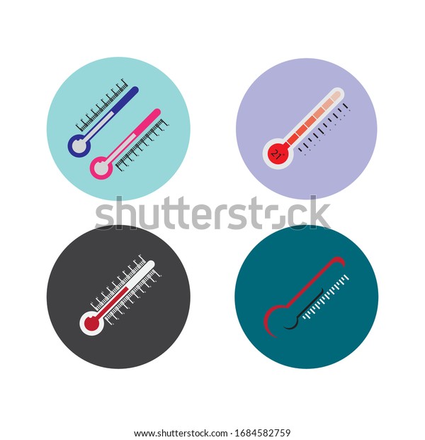 Thermometers Icon Different Zones Vector Image: เวกเตอร์สต็อก (ปลอดค่า ...