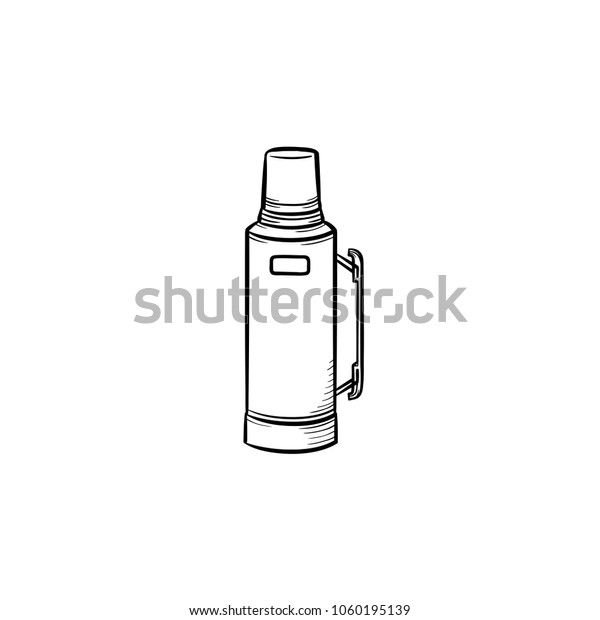 Thermos Hand Drawn Outline Doodle Icon Stock Vector (Royalty Free ...