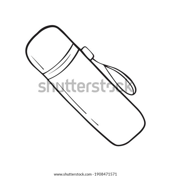 Thermos Hand Drawn Outline Doodle Icon Stock Vector (Royalty Free ...