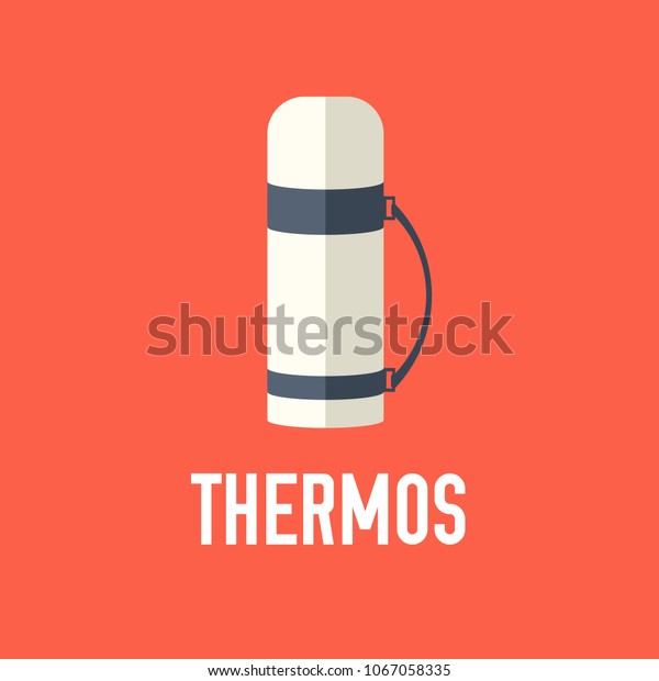 Thermos Vector Illustration Symbol Object Flat Stock Vector (Royalty ...